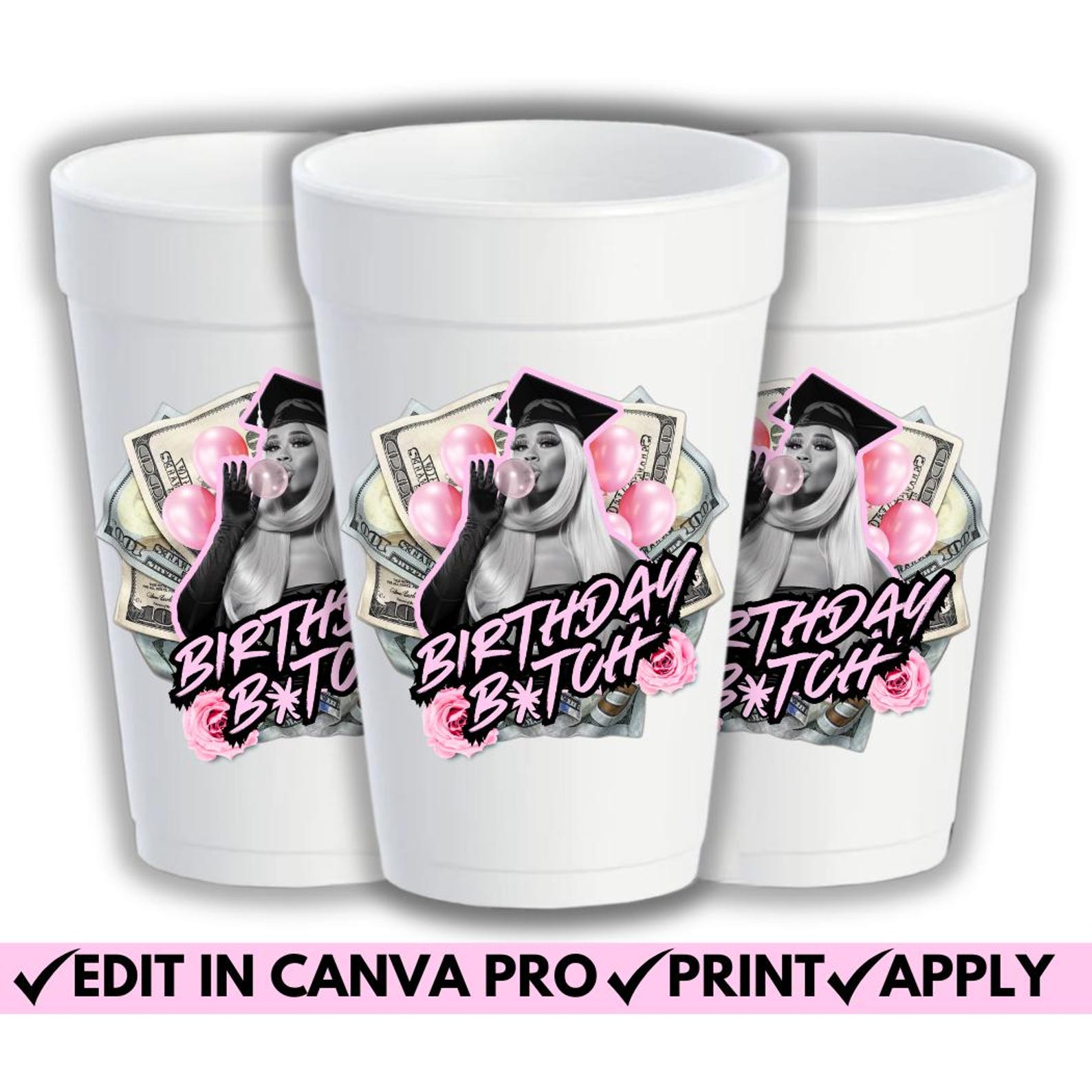 Cup Sticker Templates - Etsy