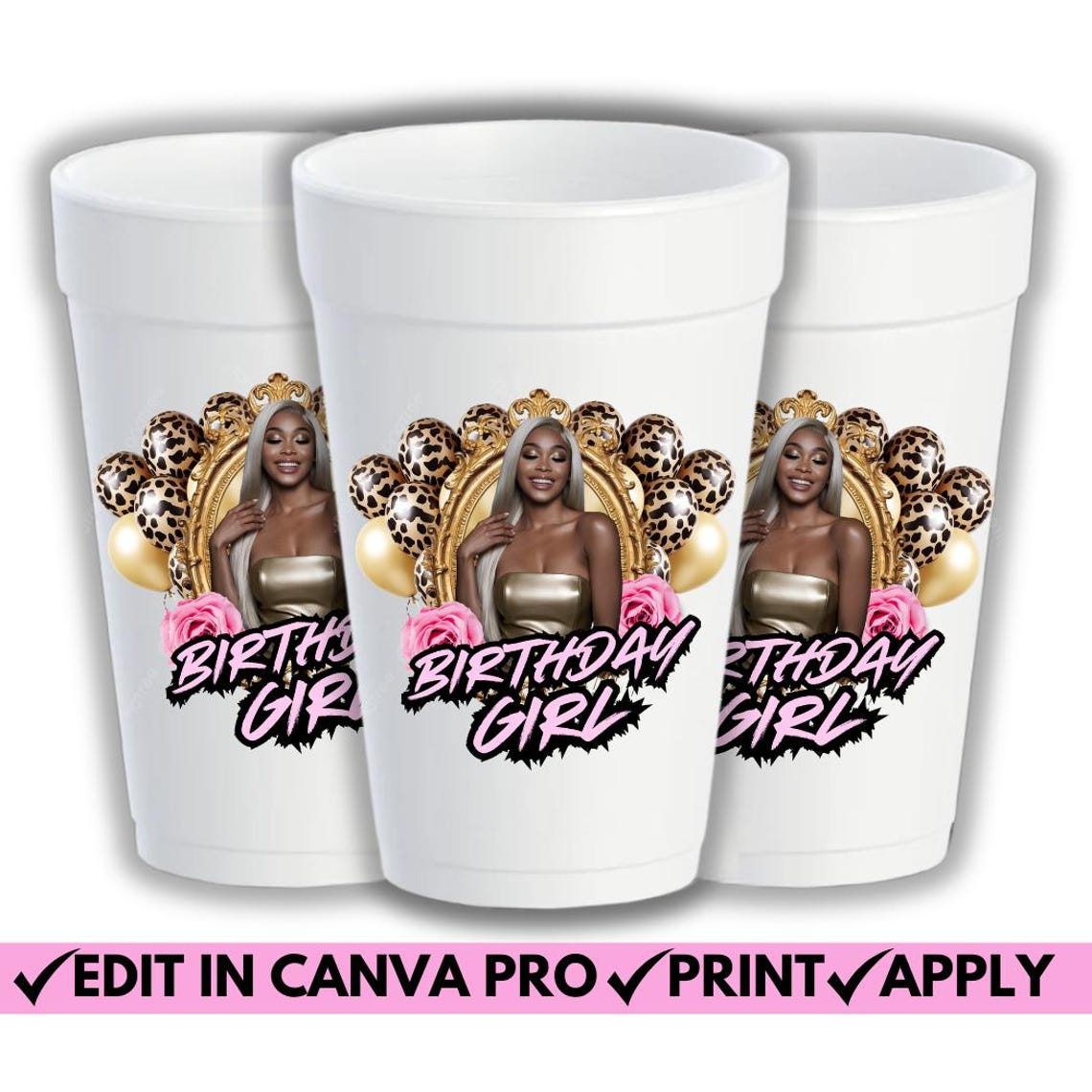 Cup Sticker Templates - Etsy