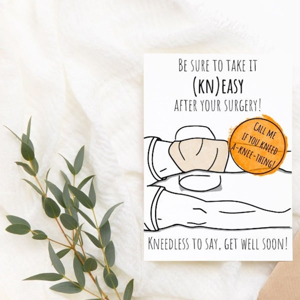 Funny Get Well After Knee Surgery - Etsy