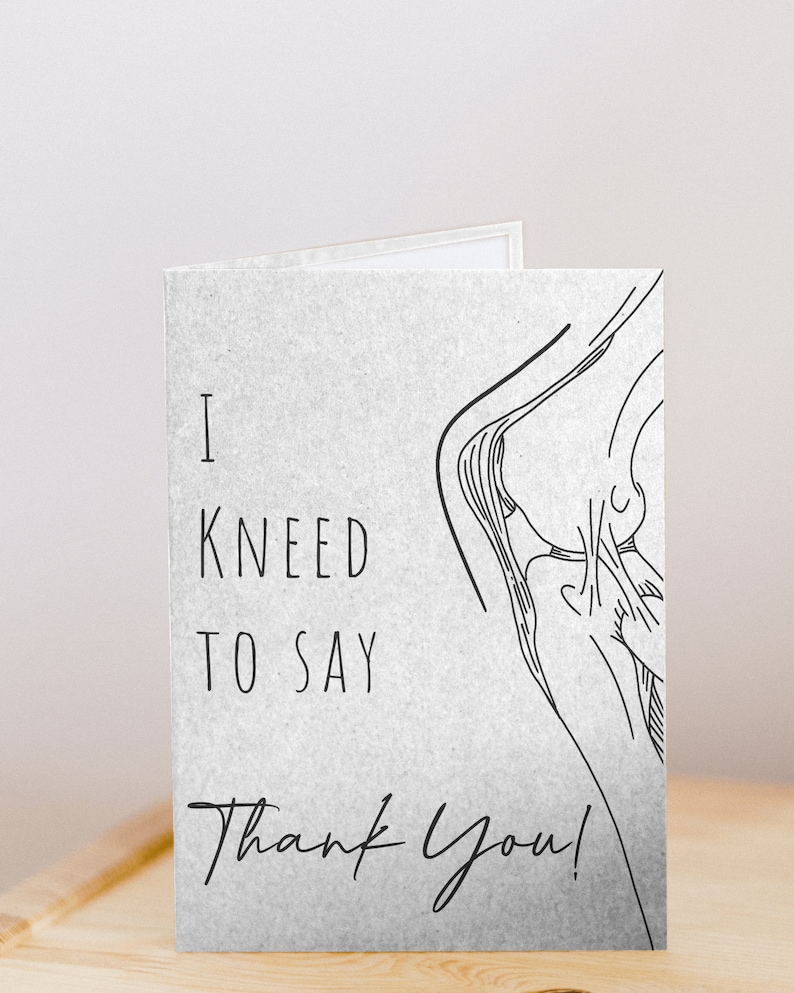 Physical Therapy Thank You Card, Anatomy Gift (digital Download) - Etsy
