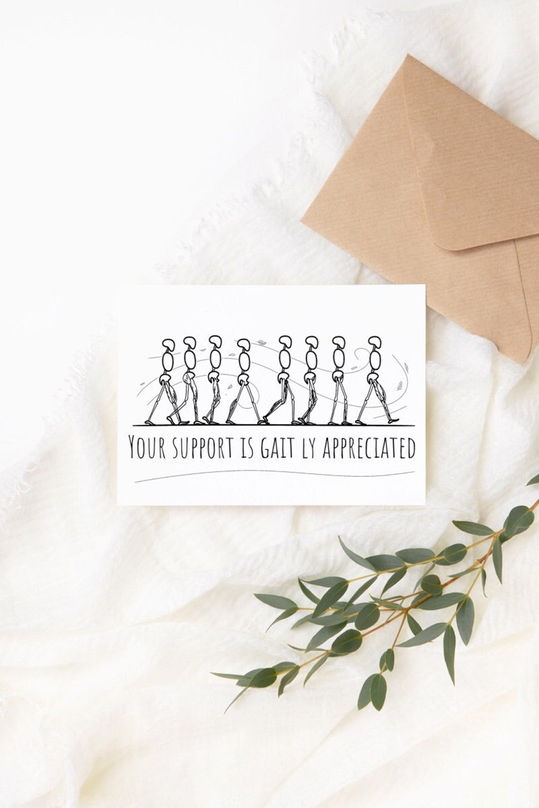 Physical Therapy Greeting Card, Gait Pun, Doctor Gift (digital Download ...