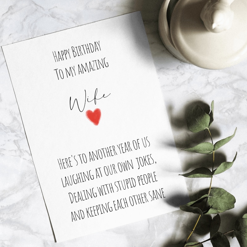 Wife Birthday Cards - Etsy
