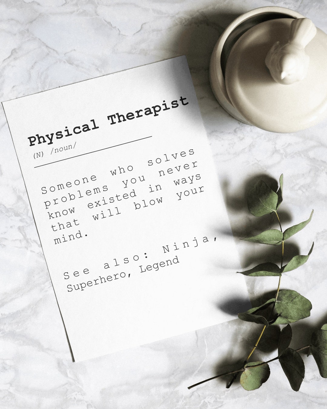 Physical Therapy Greeting Card, I Kneed to Say Thank You Notecard ...