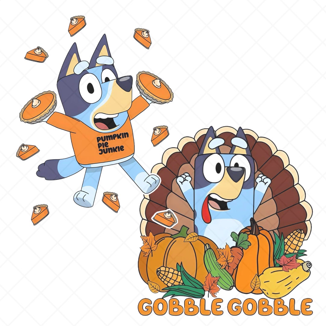 THANKSGIVING BLUEY SUBLIMATION Bluey Cheap Bluey - Etsy