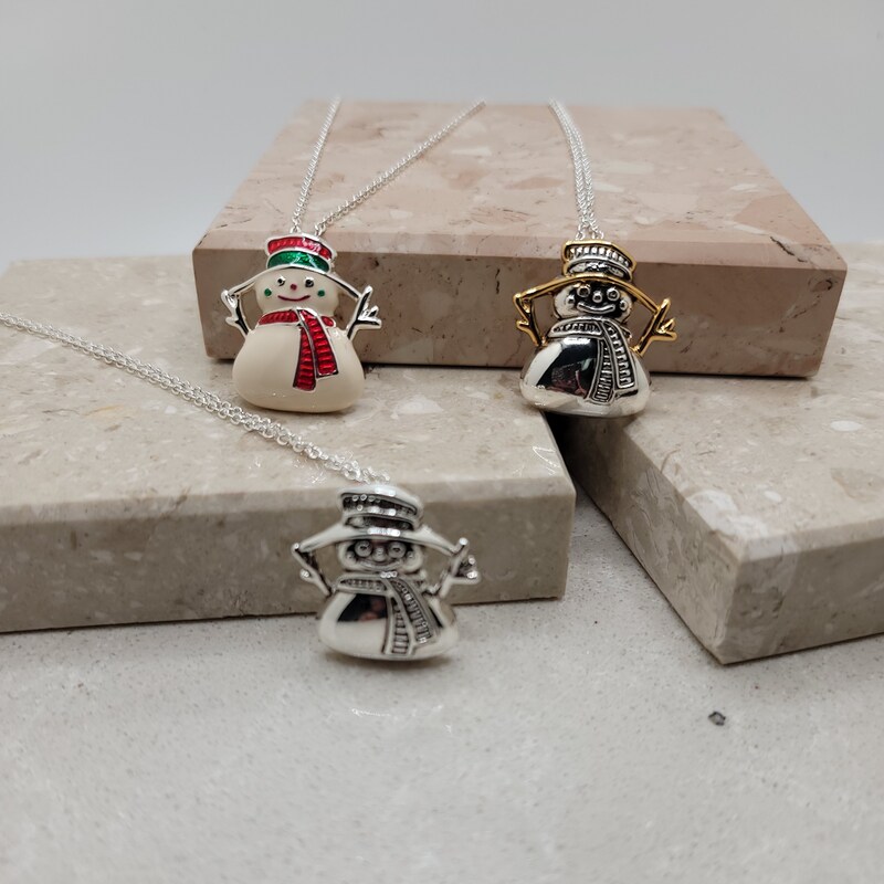 Snowman Necklace - Etsy