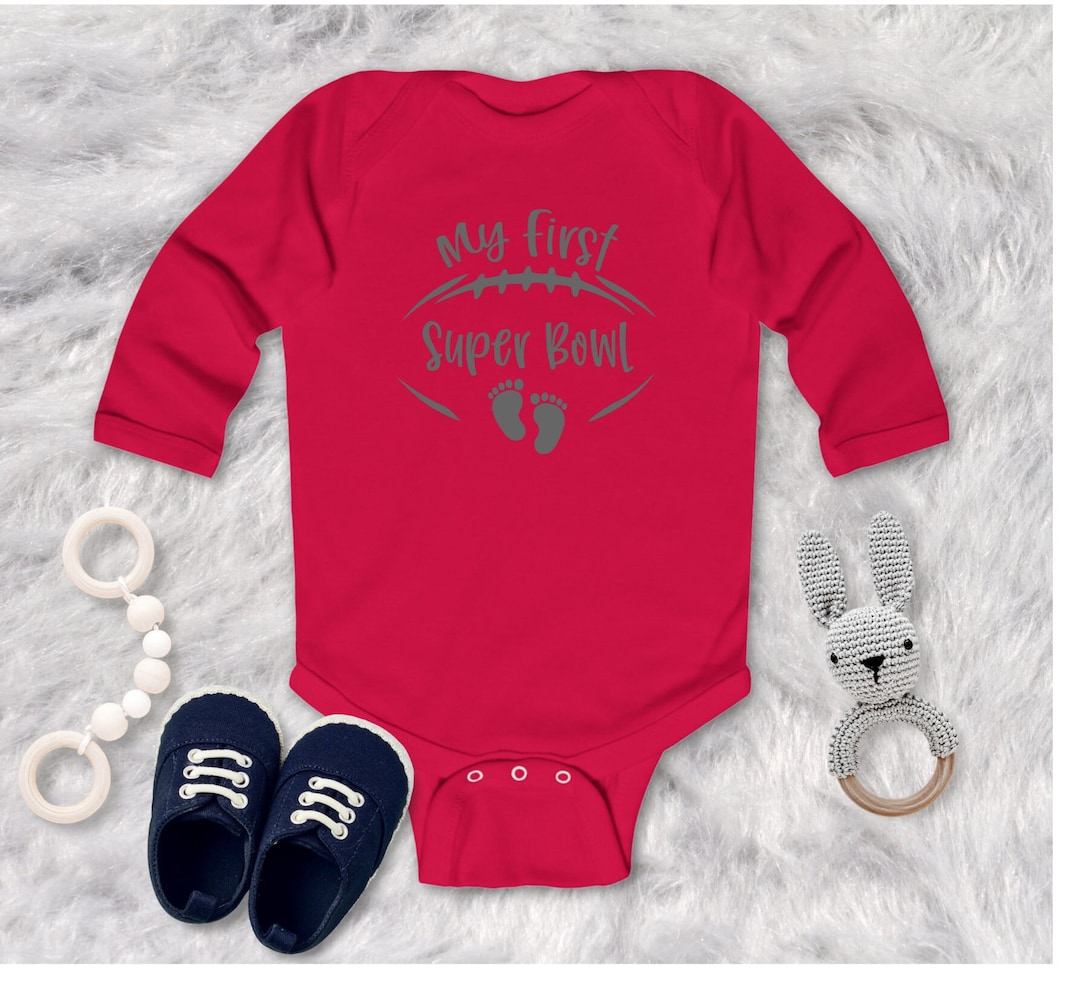 Super Bowl Baby Onsie First Super Bowl Little Fans KC Chiefs San Fran ...