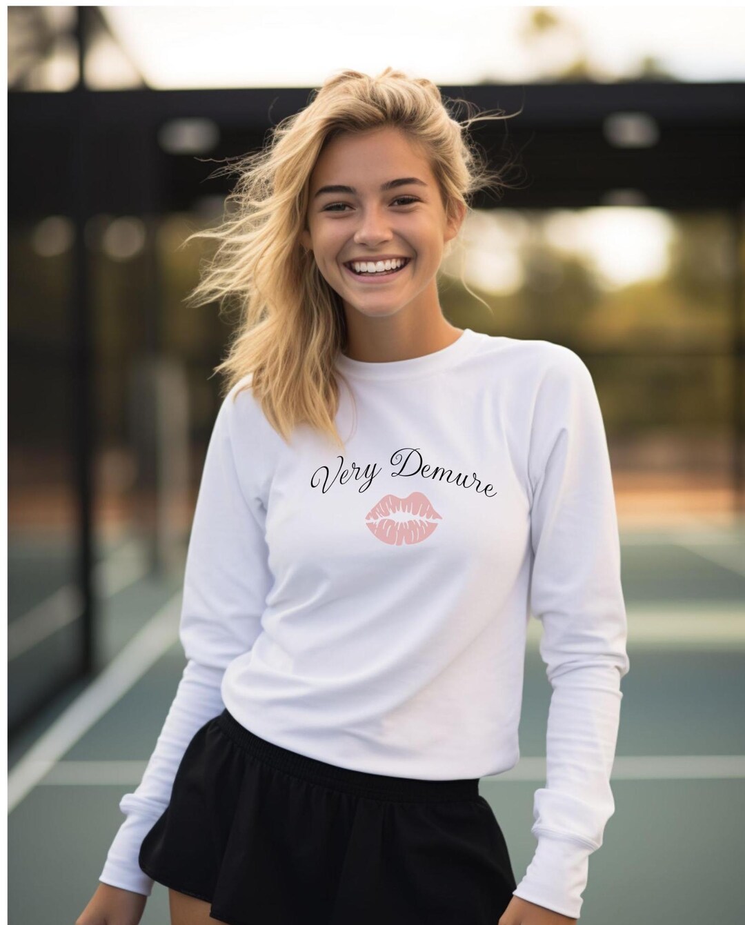 Demure Tee Very Demure Trend Unisex Jersey Long Sleeve Tee in White 100 ...