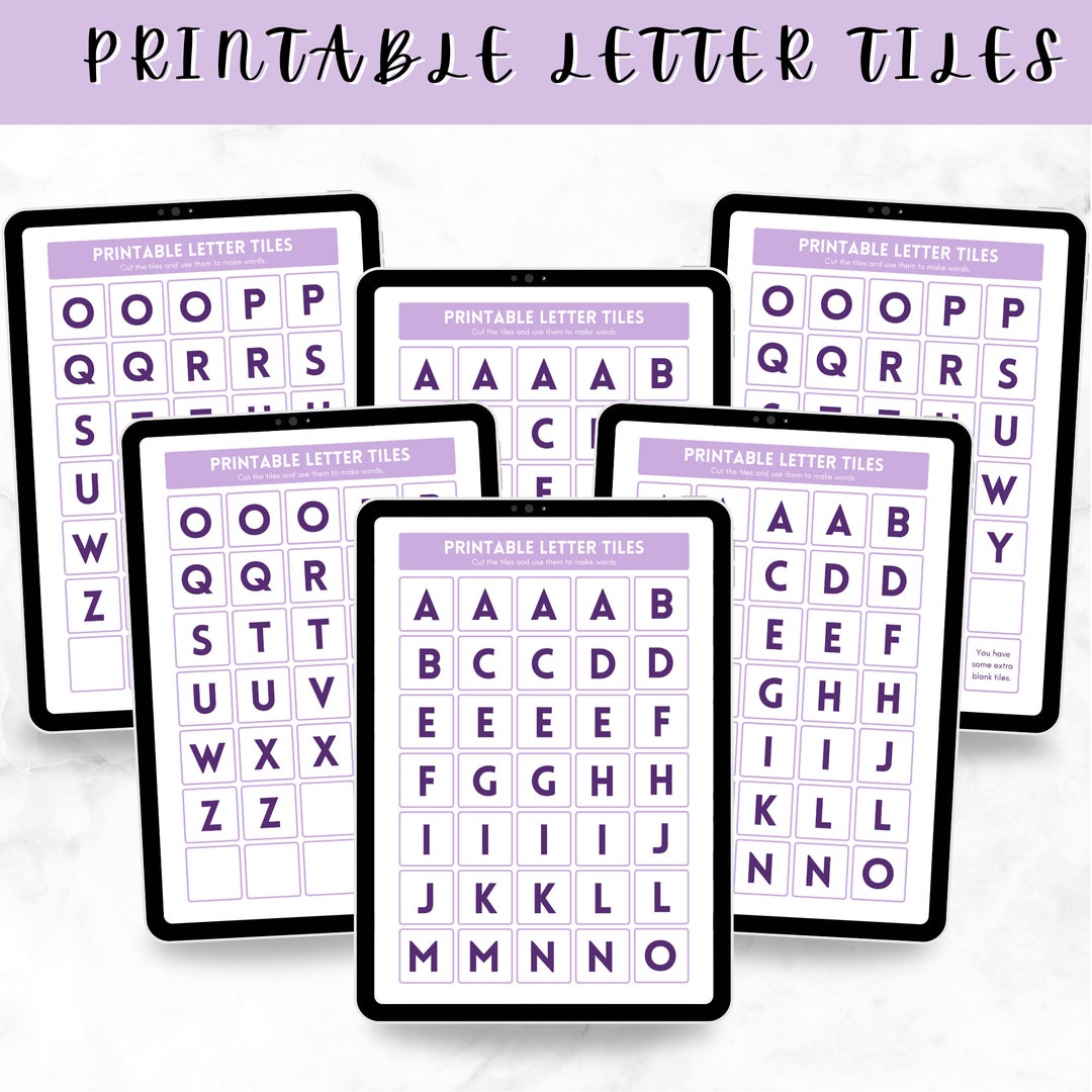 Printable Letter Tiles, Alphabet Tiles for Spelling, Educational Game ...