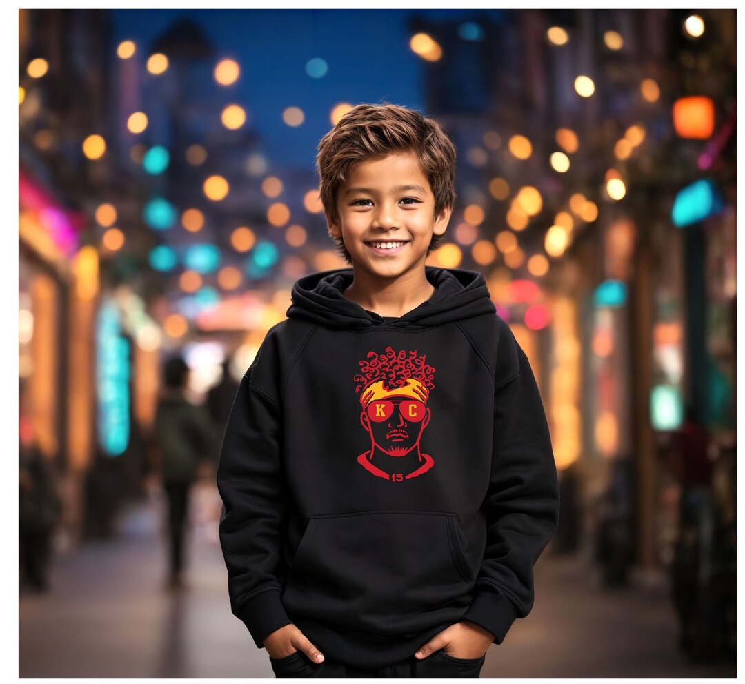 KC Chiefs Patrick Mahomes Youth Hoodie 3 Colors Fan Gear Soft Preshrunk ...