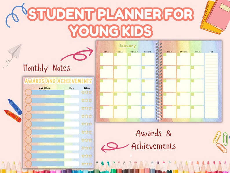 Student Planner, Printable School Planner, Printable Student Planner ...