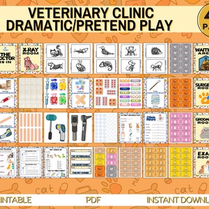 Printable Kids Vet Clinic, Dramatic Pretend Play (digital Download) - Etsy