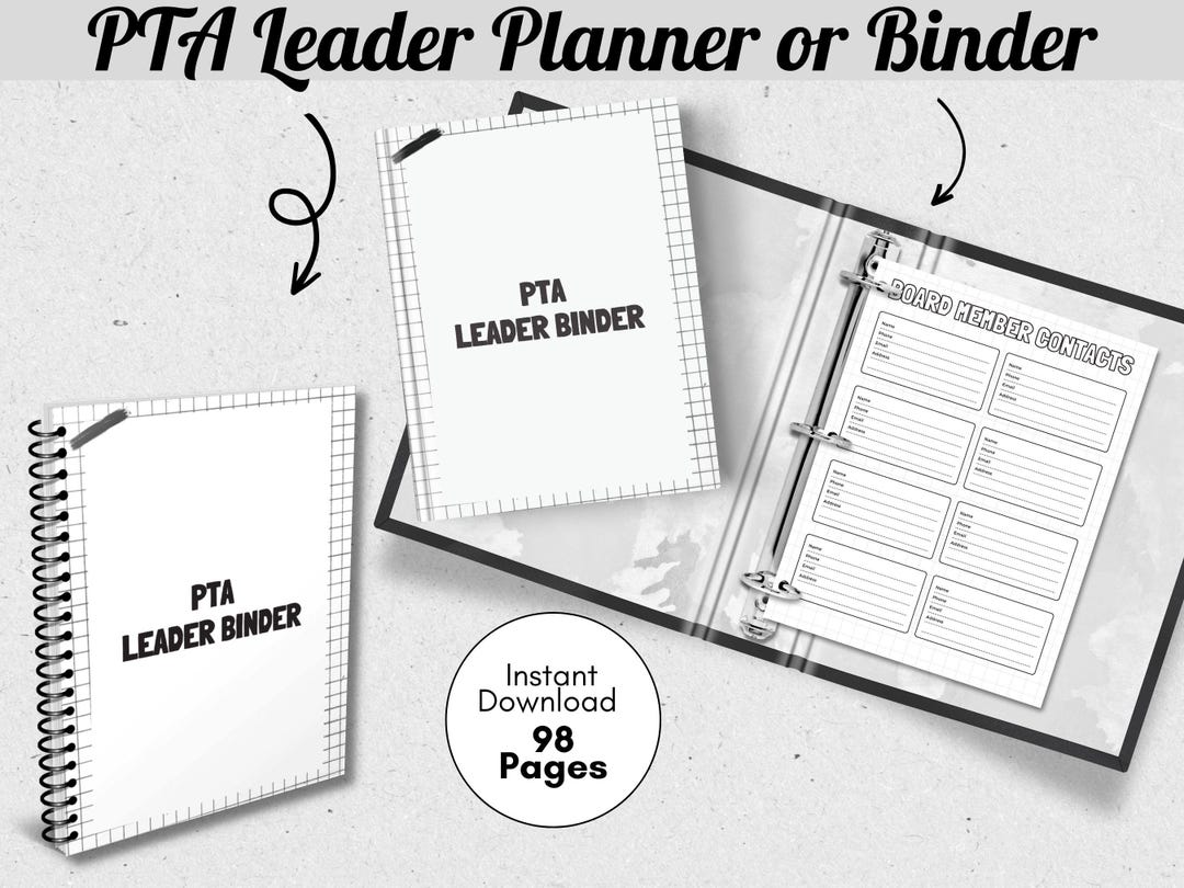PTA Leader Binder, Pta Leader Planner, Printable PTA Calendar ...
