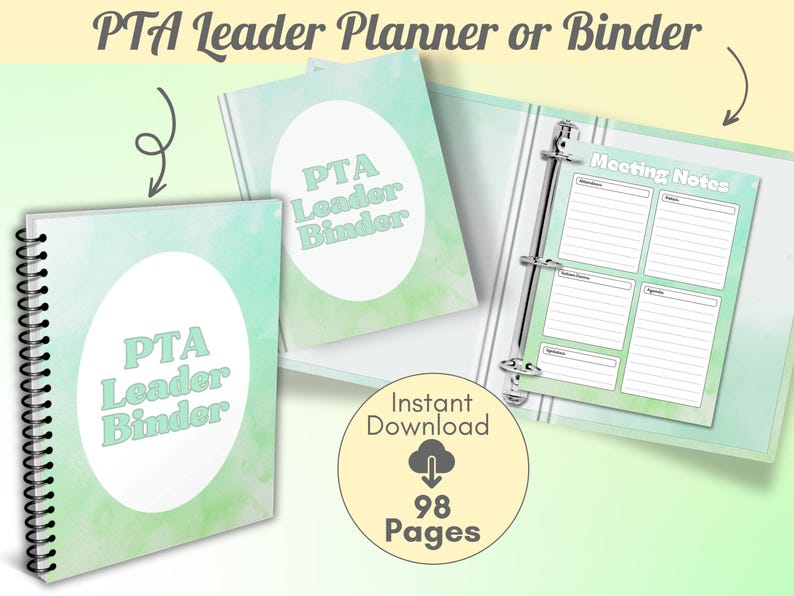 PTA Leader Binder, Pta Leader Planner, Printable PTA Calendar ...