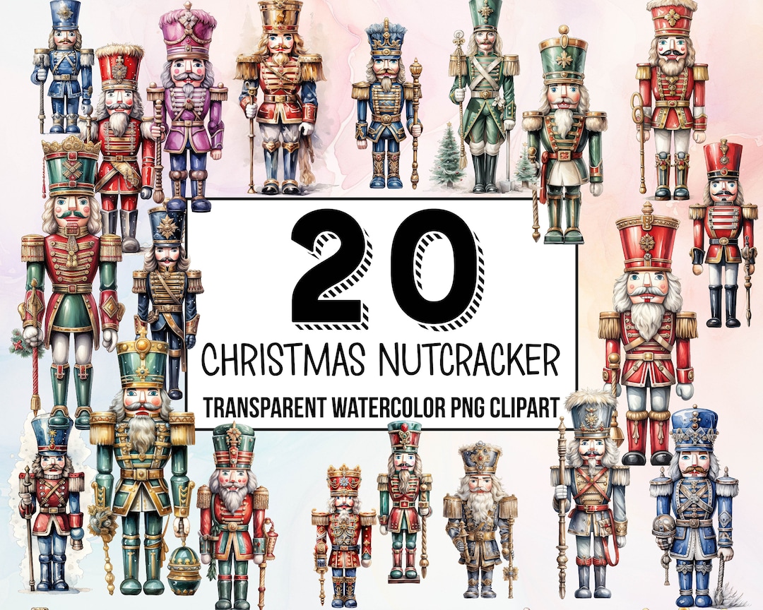 Christmas Nutcracker Clipart Pack, Traditional Christmas Decor, Digital ...