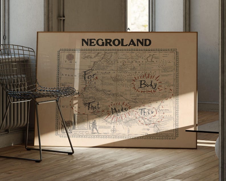 1747 Antique Map of West Africa: Negroland & Upper Guinea Print - Etsy