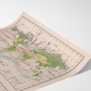 1906 Japanese Ocean Currents & Wind Map: Vintage Marine Science Art - Etsy