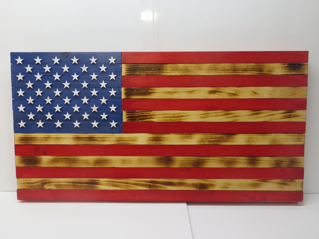 American Flag Wood-american Flag DAD Gift-custom Wooden Flag-rustic ...