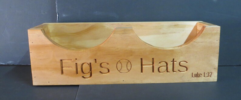 Double Wooden Hat Holder, Wood Hat Box, Baseball Hat Holder, Cap ...