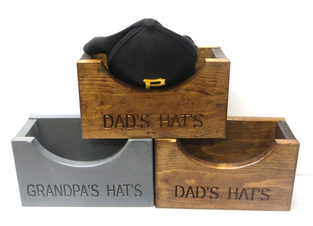 Wooden Hat Box, Wood Hat Box, Baseball Hat Holder, Hat Organizer, Cap ...