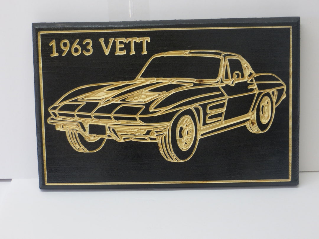Wooden Wall Plaque Handmade-custom Corvette Sign-custom Wood Sign ...