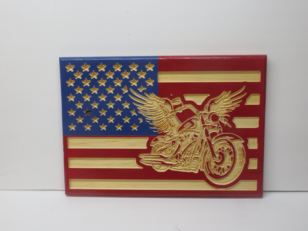 American Flag Arte-wood Flag-flag Plaque-american Flag Gifted-american ...