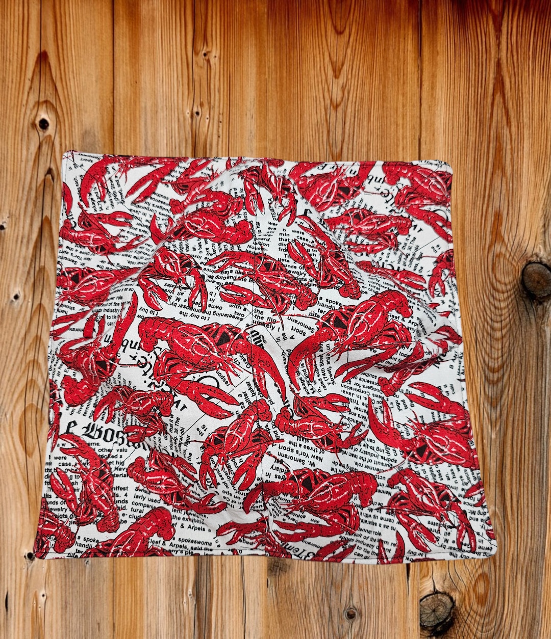 Microwavable Plate Cozy/louisiana Crawfish Plate Cozy/100% Cotton ...