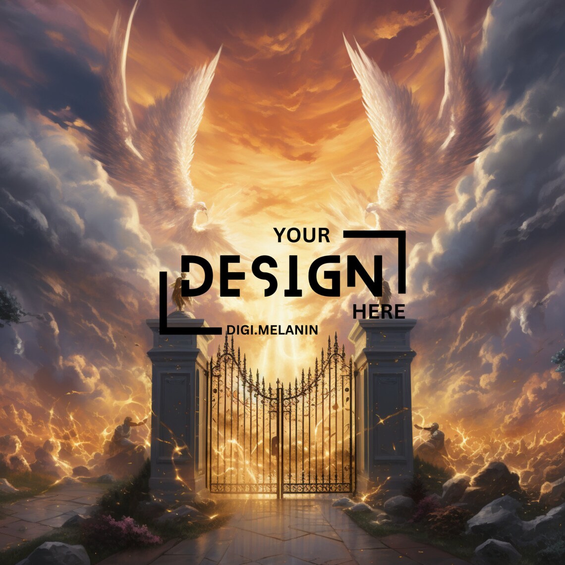 Christian Art Digital Download, Heavenly Gates, Religious Wall Art ...