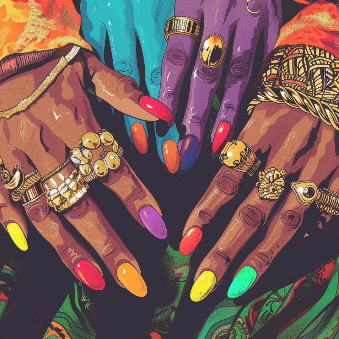 Digital Download Nail Art | Printable Nail Decals for DIY Manicure ...