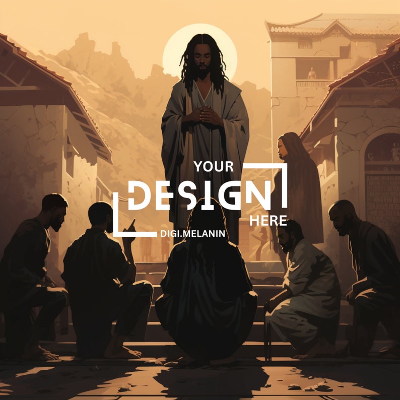 Customizable Religious Digital Art Template, Spiritual Poster Design ...