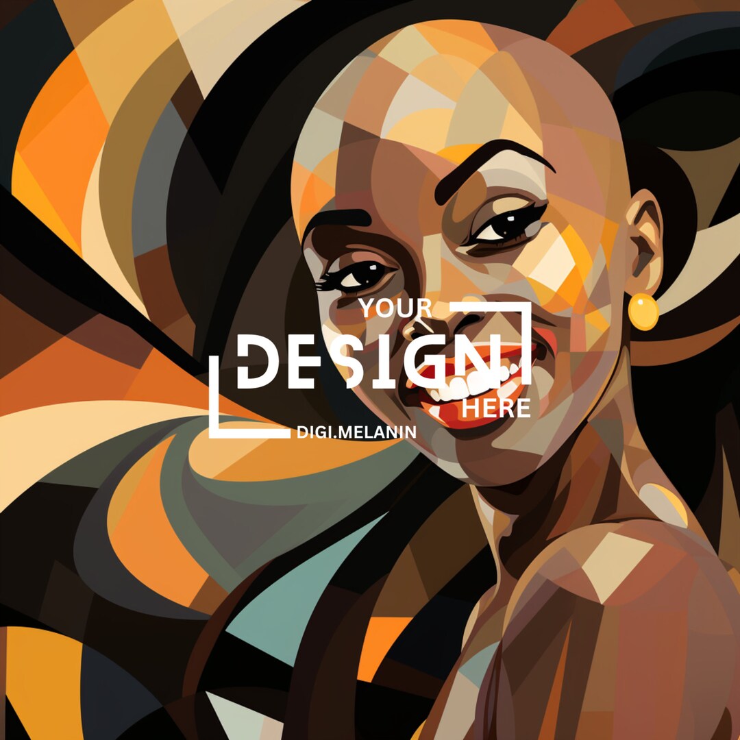 Elegant Bald Shaved Mannequin Digital Poster, Striking Beauty Portrait ...