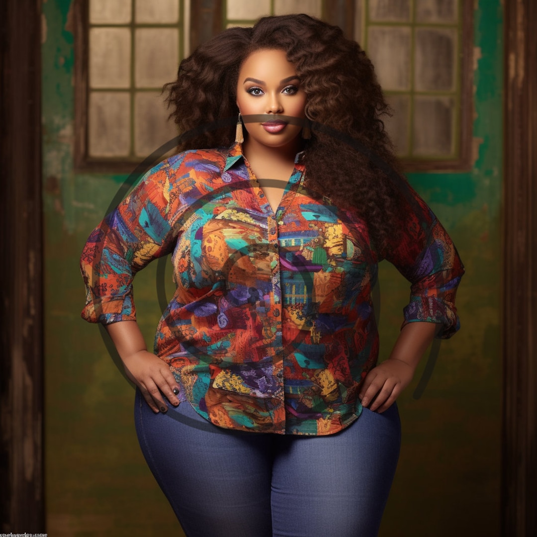 Beautiful, Full Figured, Denim, Colorful, Black Woman Magic, Melanin ...