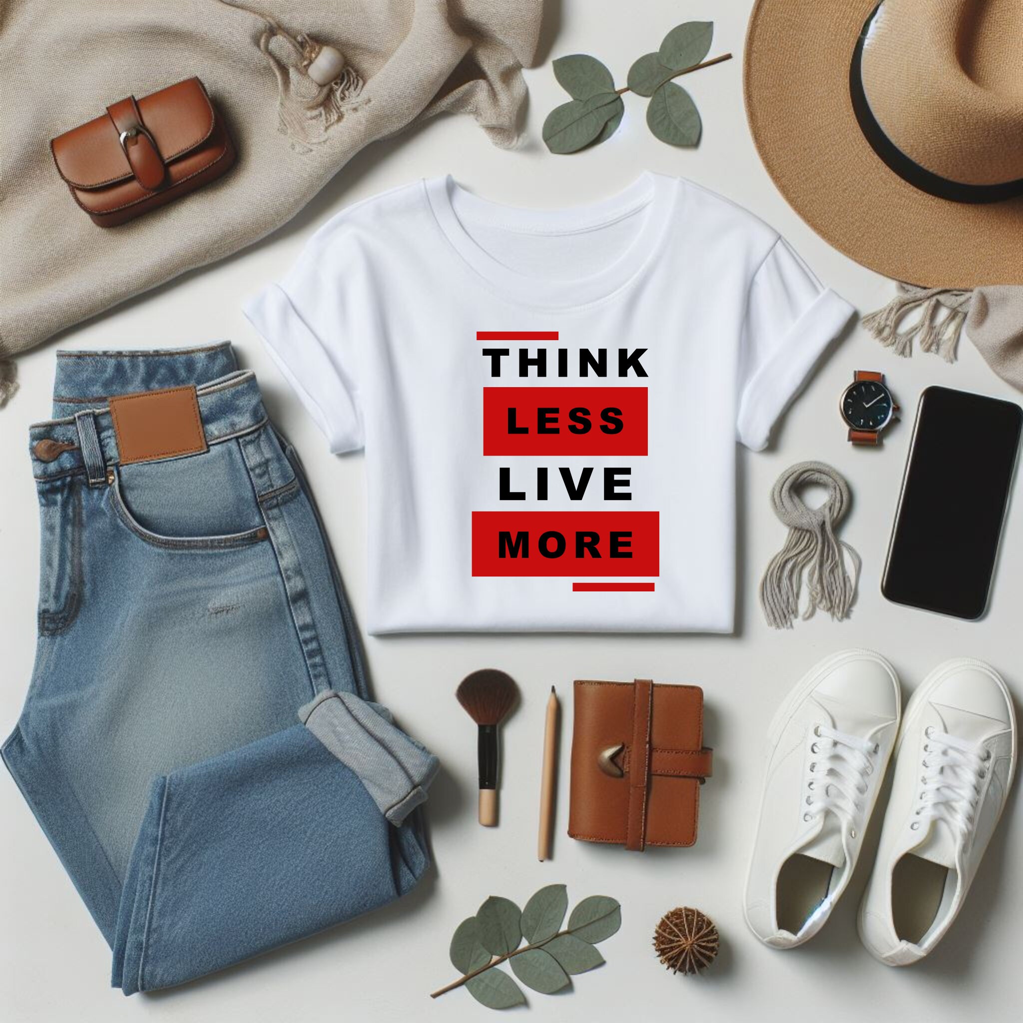 Think Less, Live More SVG Class of 2024 Svg, Bible Verse Svg, Christian ...