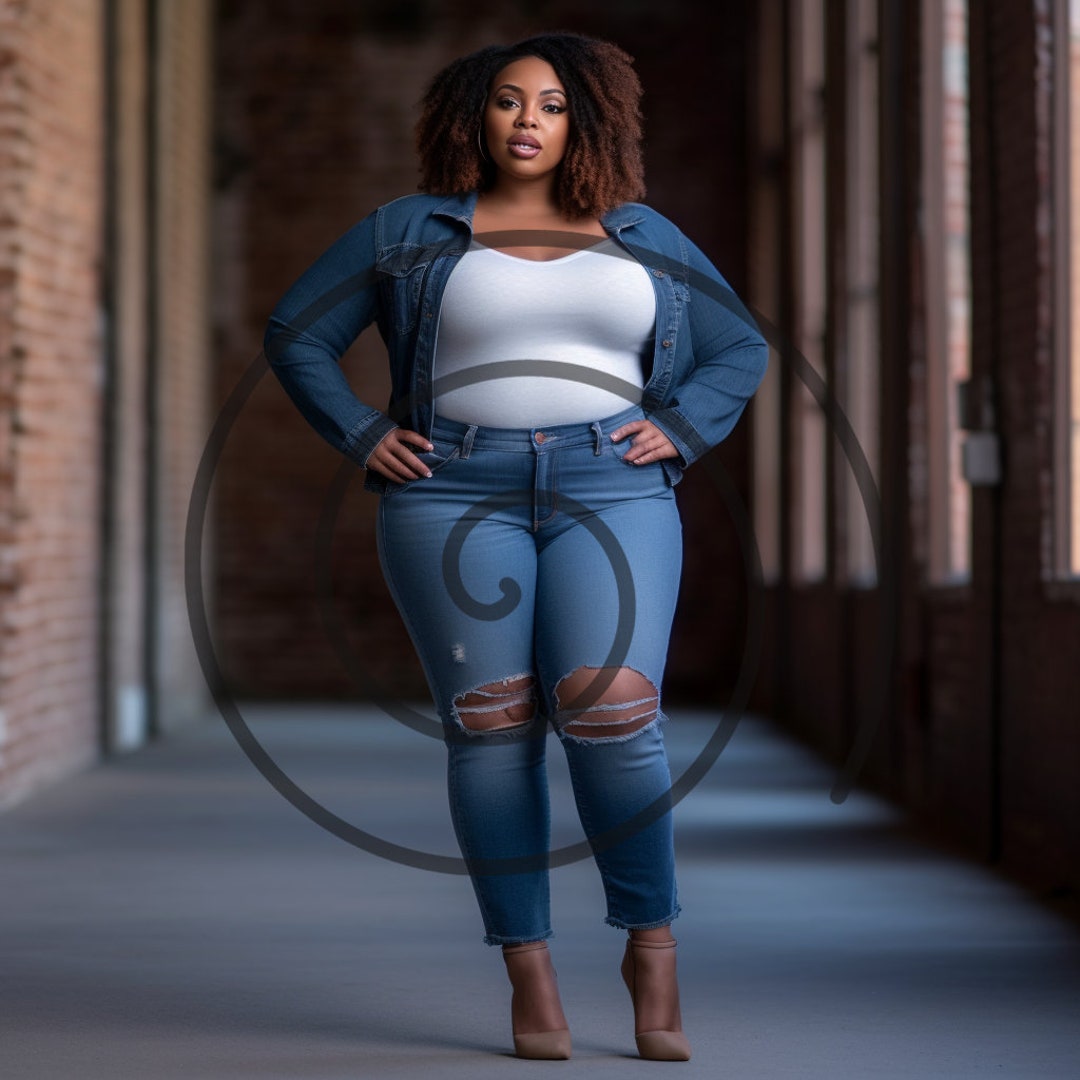 Beautiful, Full Figured, Denim, Colorful, Black Woman Magic, Melanin ...