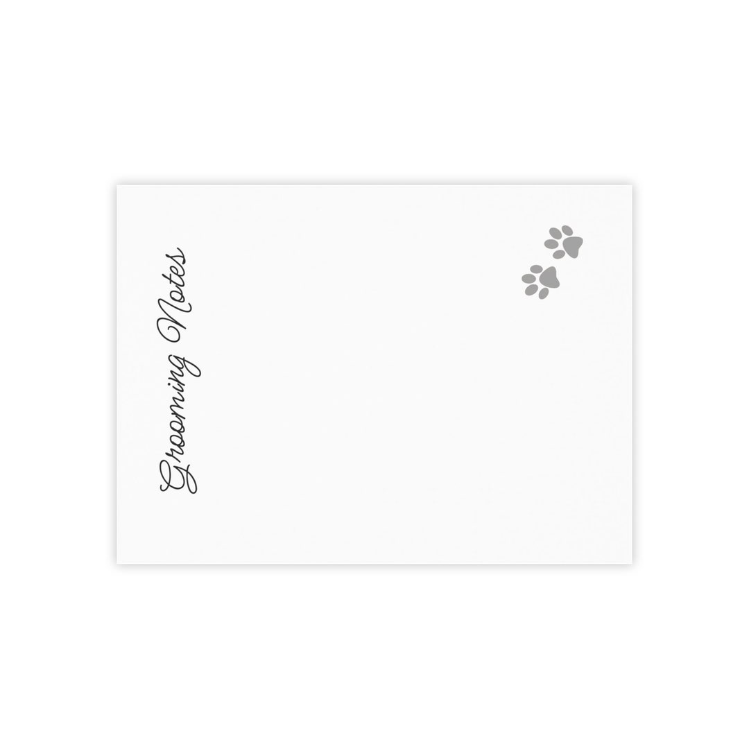 Grooming Notes Pad - Etsy