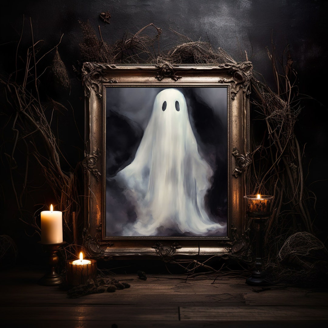 Ghost in the Dark Cute Ghost Cute Ghost Painting Ghost - Etsy