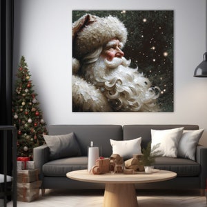 Starry Night Santa, Santa Stars, Santa Claus Artwork, Santa Clause ...