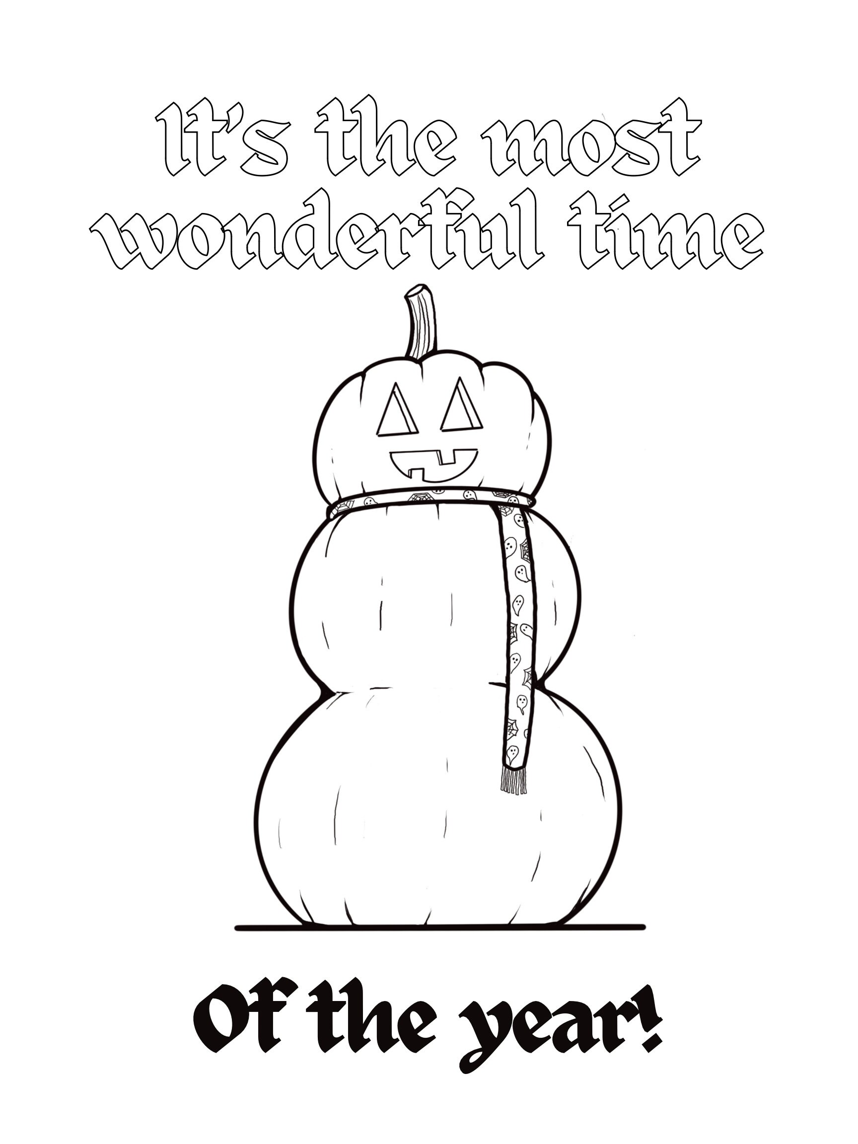 Spooky Autumn Themed Coloring Pages - Etsy