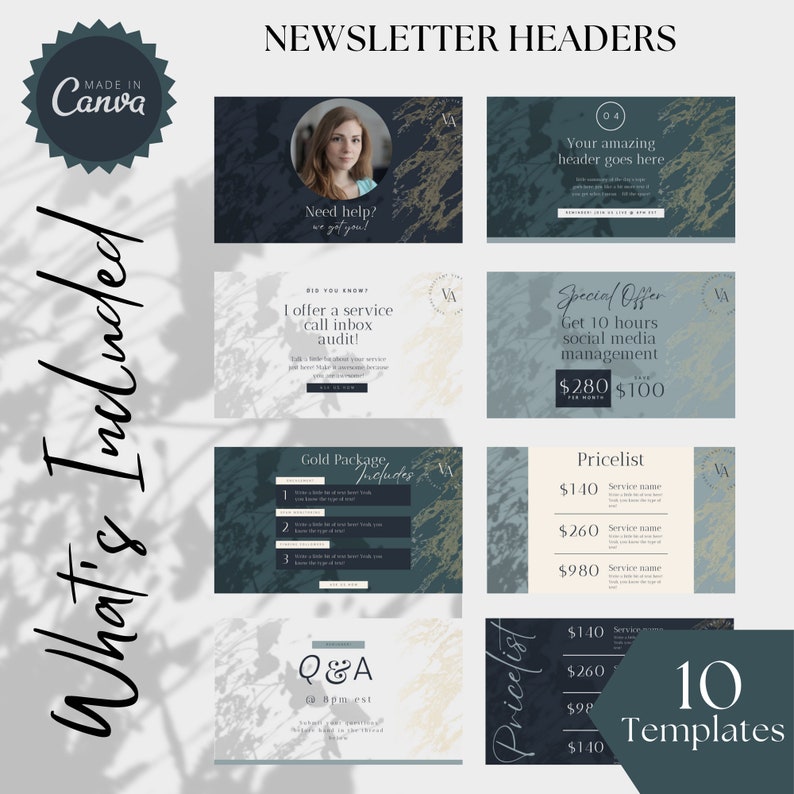 Virtual Assistant Starter Kit Instagram Template Services and Pricing ...