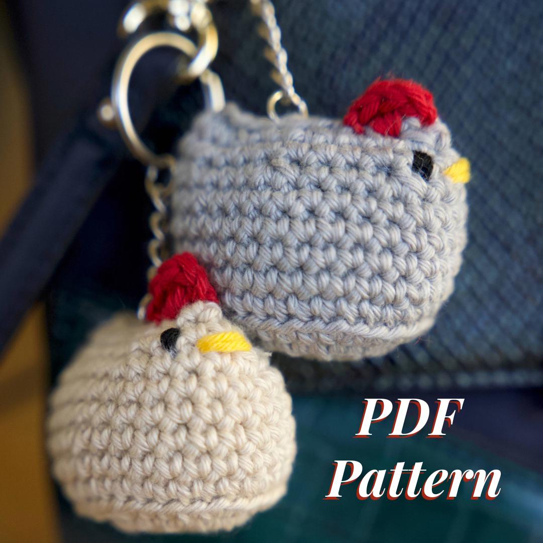 Chicken Keychain CROCHET PATTERN - Etsy
