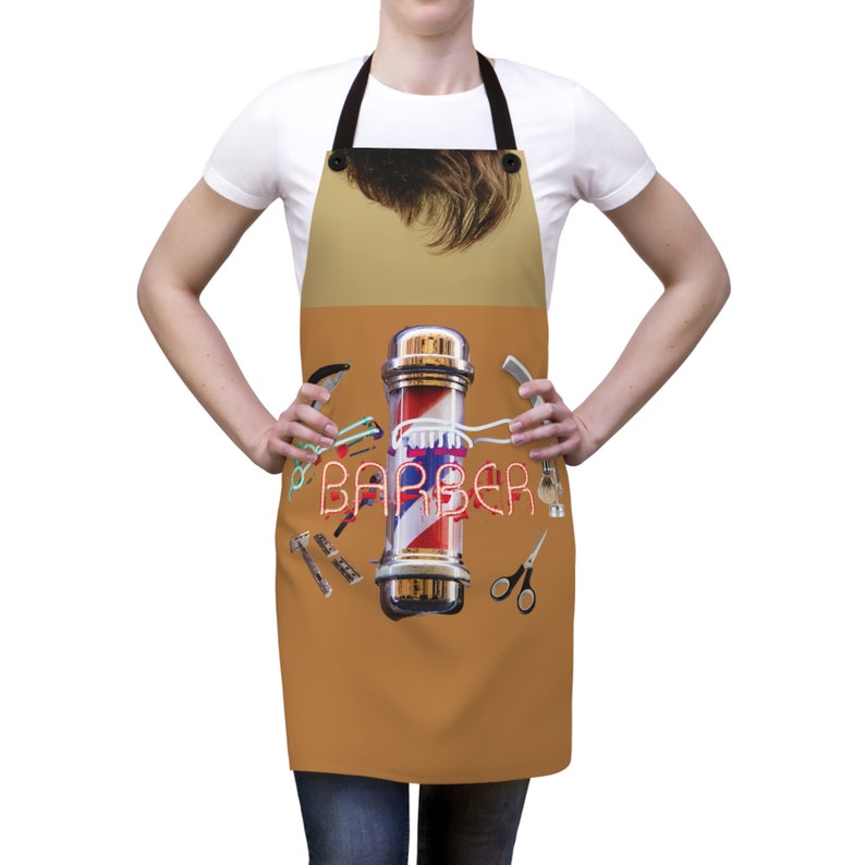 Men's Barber Shop Sign Poly Twill Apron Haircutting Accessories Work ...