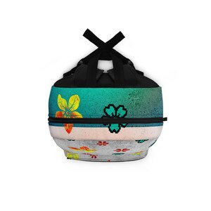 Japanese Flowers Backpack Green & Grey Kids and Teens Cool, Unusual ...