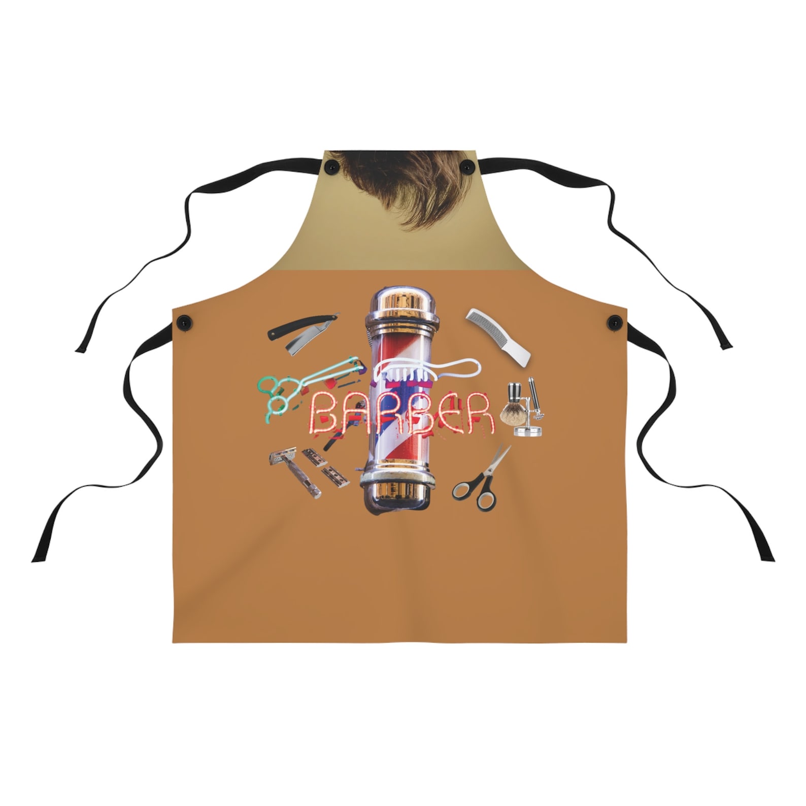 Men's Barber Shop Sign Poly Twill Apron Haircutting Accessories Work ...