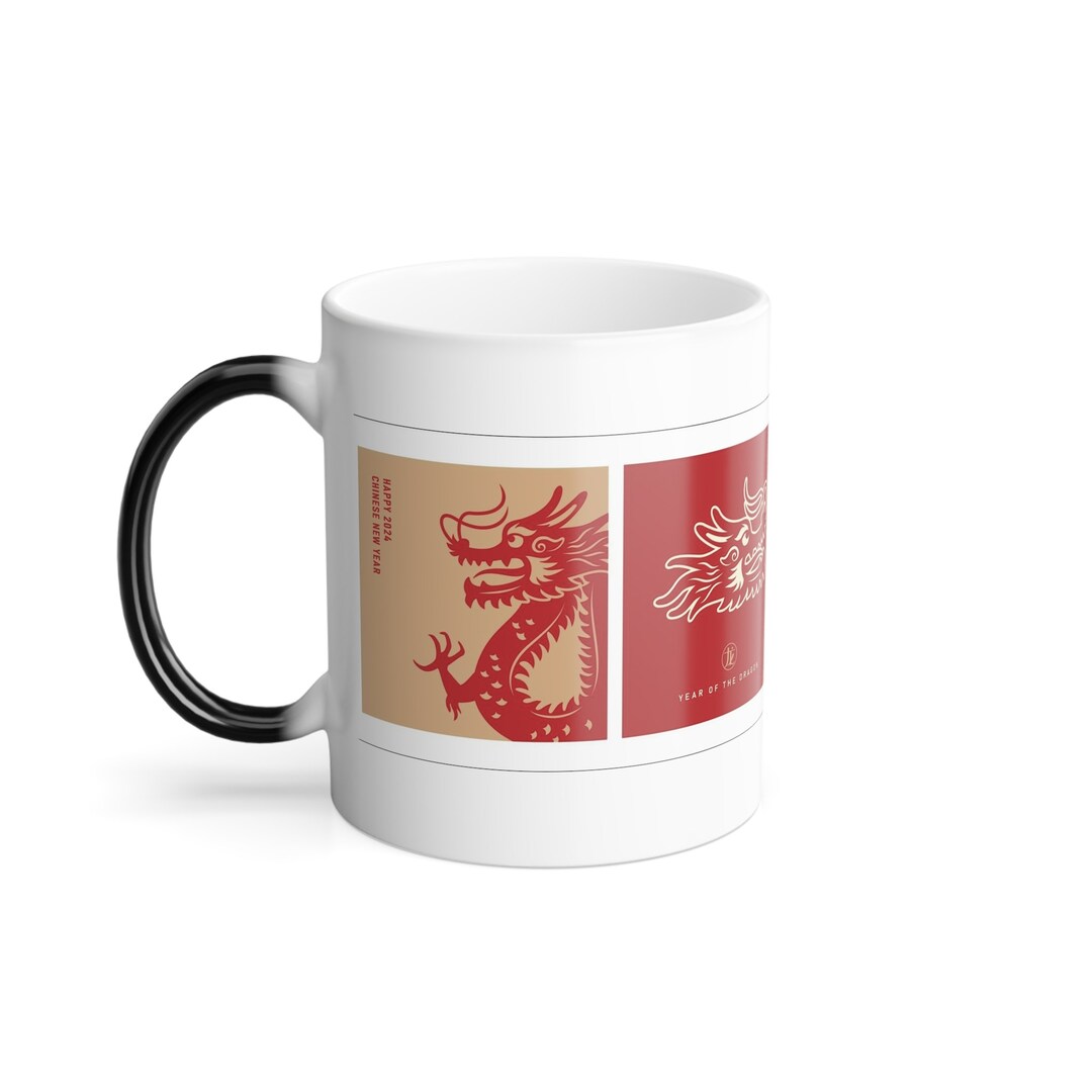 Happy Chinese New Year 2024 Magic Reveal Color Morphing Mug, 11oz Black ...