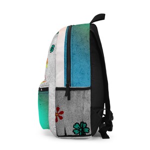 Japanese Flowers Backpack Green & Grey Kids and Teens Cool, Unusual ...
