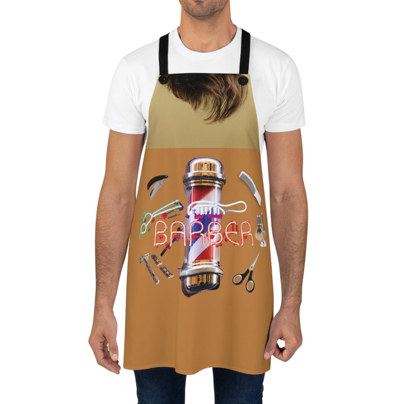 Men's Barber Shop Sign Poly Twill Apron Haircutting Accessories Work ...