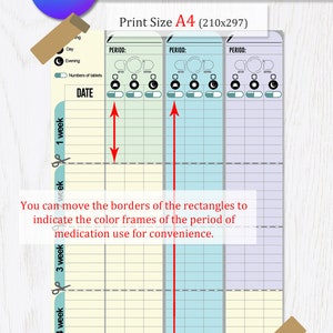 Medication Tracker, Medication Schedule, Pill Schedule, Pill Tracker ...