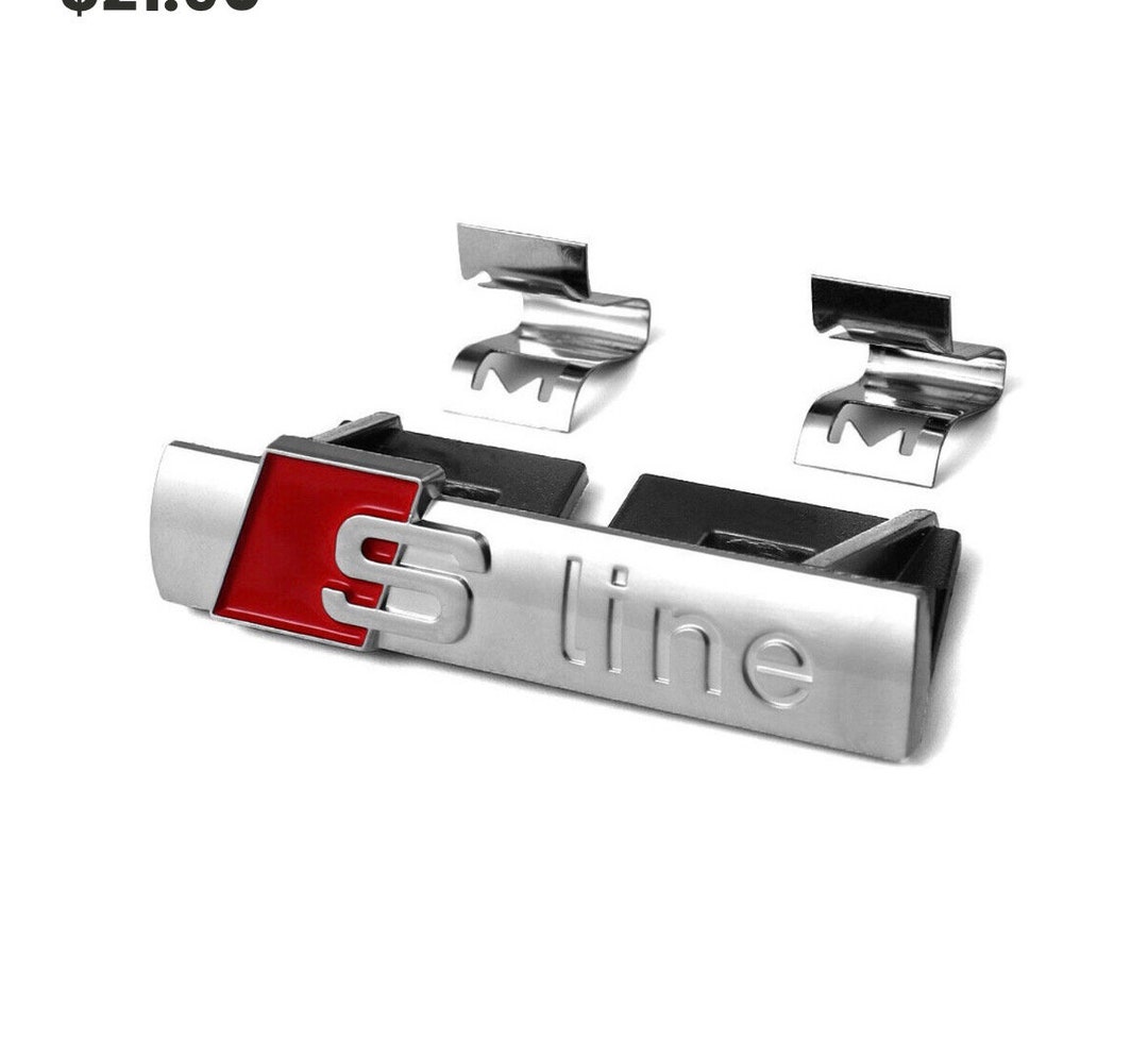 Audi S Line Silver Grill Emblem - Etsy