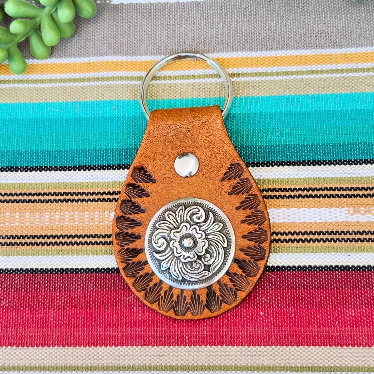 Flower Concho Keychain - Etsy