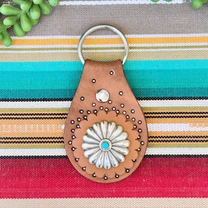 Flower Concho Keychain - Etsy