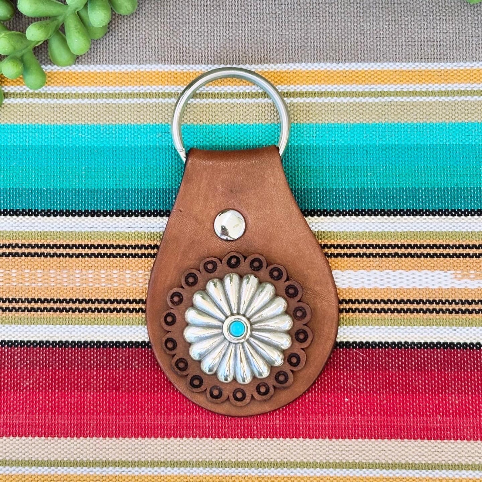 Flower Concho Keychain - Etsy